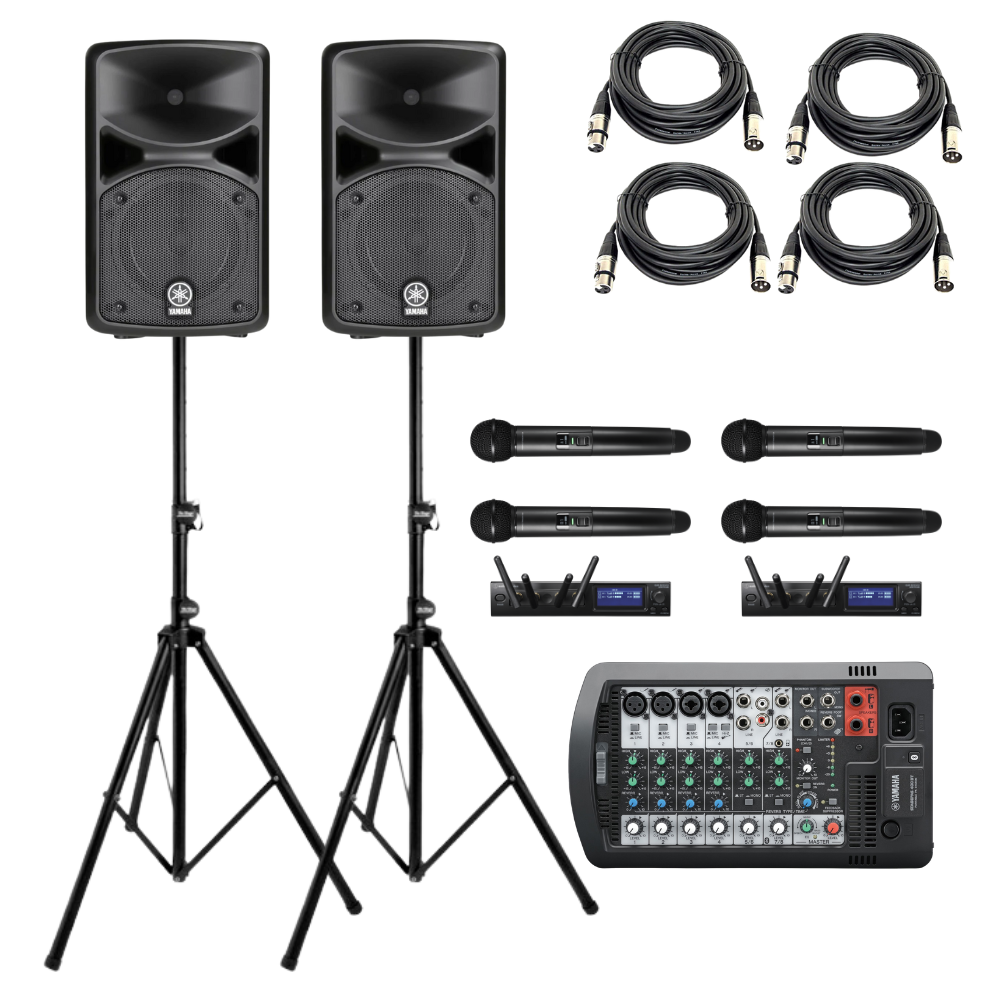 Live band Sound System Bundle- Yamaha 400BT PA System with ATW-1422 ...