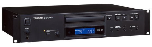 TASCAM CD-200 Rackmount CD Player w/ Wireless Remote – Musicshop
